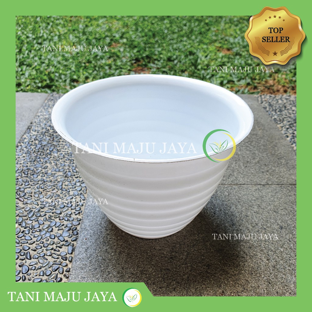 Jual Pot Bunga Putih 18 cm Pot Tawon Tanaman | Shopee Indonesia