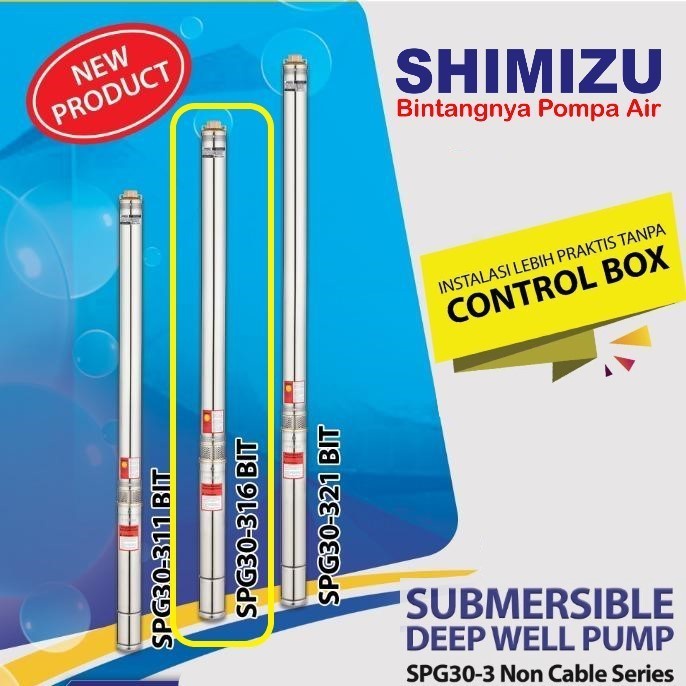 Jual SHIMIZU SPG30 316 BIT TANPA CONTROL BOX kabel pendek SPG 30 3/4 HP ...