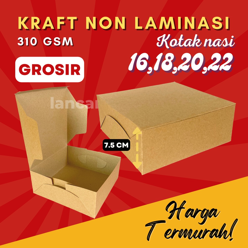 Jual Kotak Nasi Catering Rice Box Dus Snack Kue Hampers R3 R5 R8 R10K ...