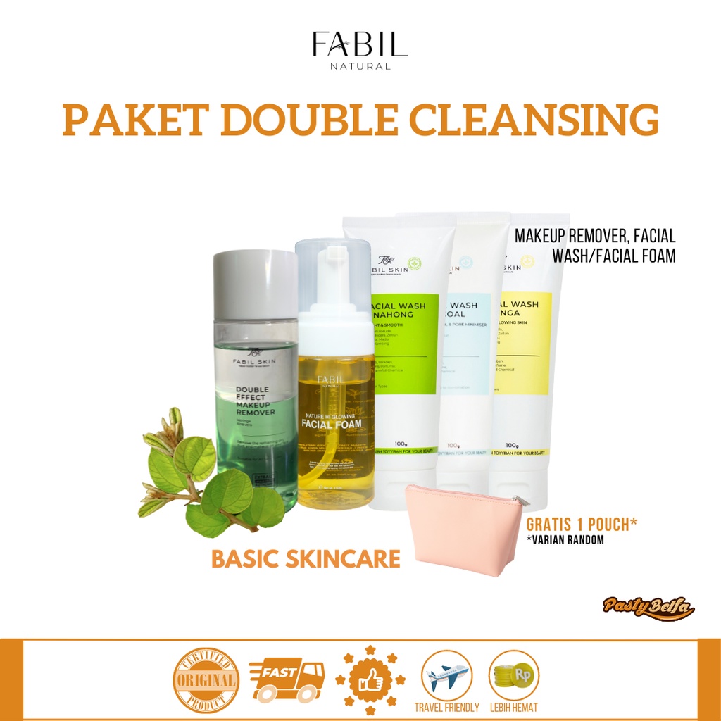 Jual Paket Double Cleansing Set Hemat Fabil Natural Skin Beauty Basic Skincare untuk Pemula ...