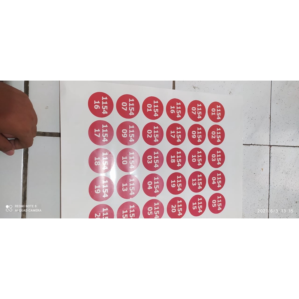 Jual Cetak Kertas Stiker Murah transparan dan vinil putih (vinyl Susu ...