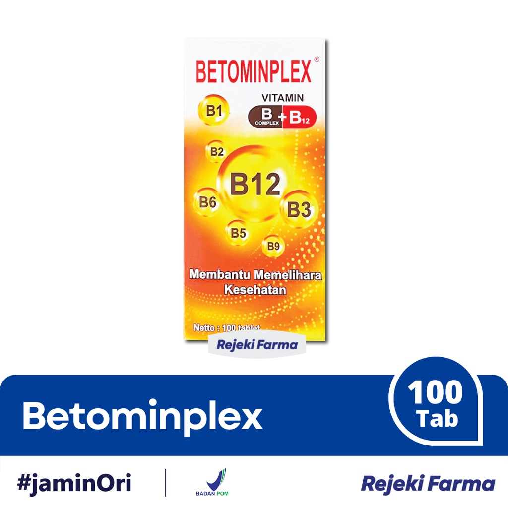 Jual Betominplex isi 100 Tablet - Vitamin B Complex + B12 | Shopee ...