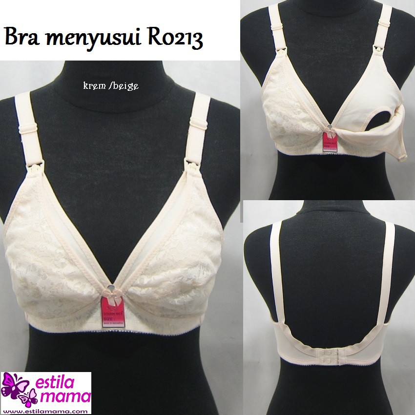 Jual (R0213) Bra/BH menyusui busui "Golden Nicks" renda tanpa busa ...