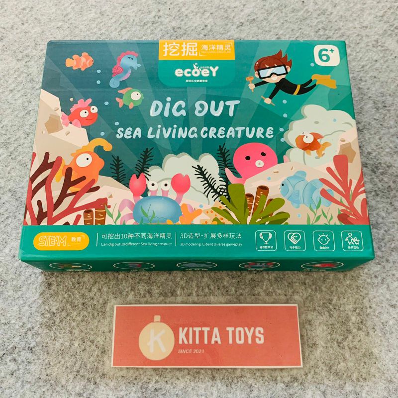 Jual Ecoey Excavation Dig Kit Treasure Hunt Sea Life Sensory Play ...