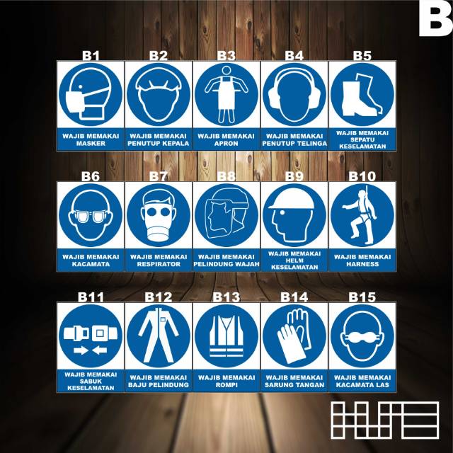 Jual Rambu K3 himbauan mandatory sign wajib harus | Shopee Indonesia