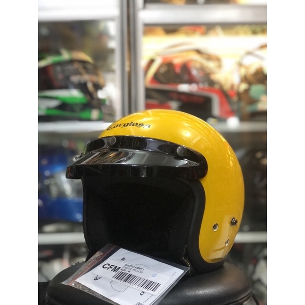 Jual Helm Cargloss Original CFM Retro Army Half Face-Exotic yellow ...