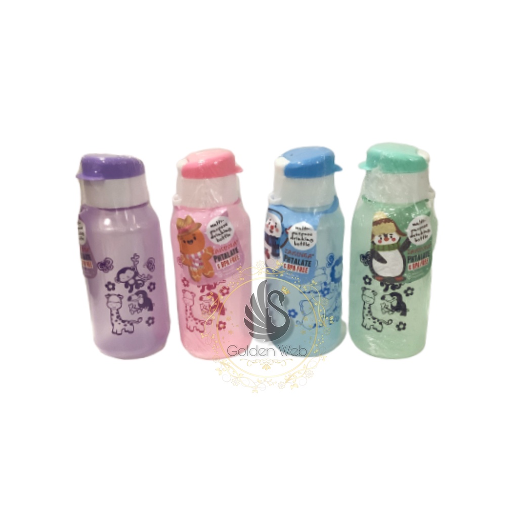 Jual BOTOL MINUM ANAK / BOTOL MINUM FLIPTOP BULAT 350 ML / TEMPAT MINUM ...