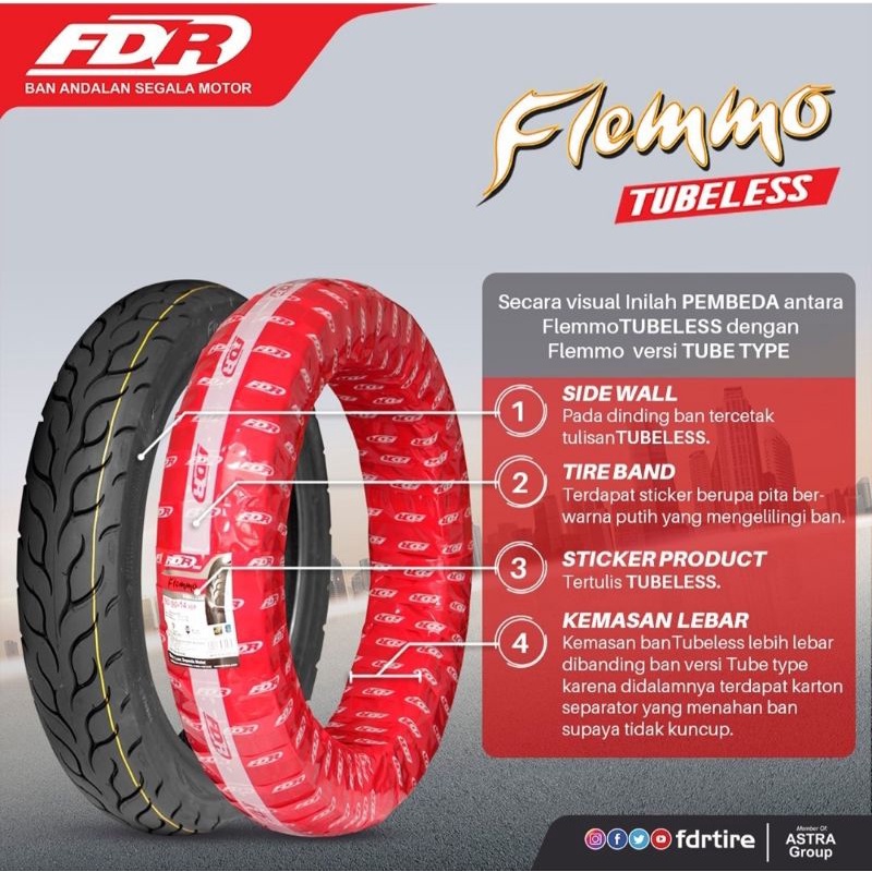Jual ban fdr flemmo tubless | Shopee Indonesia
