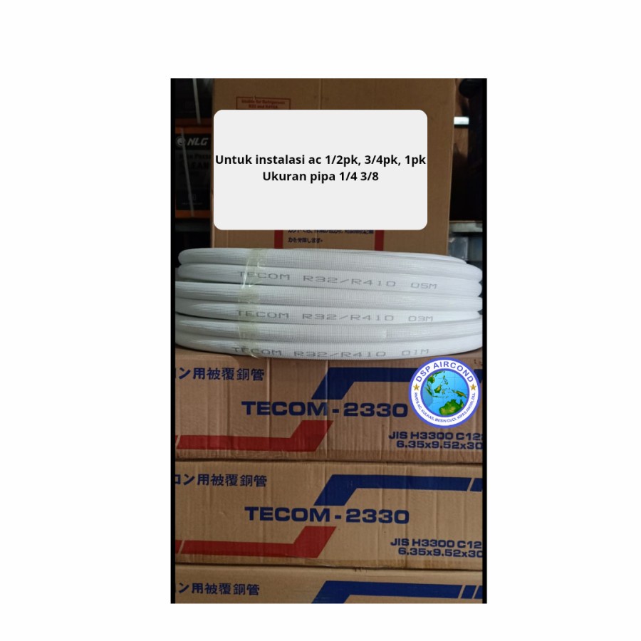Jual Pipa AC 1pk Tecom R32 R410 inverter jual per meter | Shopee Indonesia