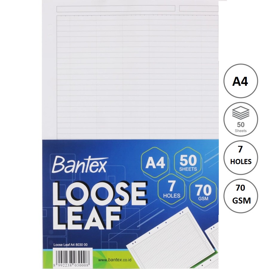 Jual Bantex Loose Leaf A4 70 gsm Kertas Binder | Shopee Indonesia