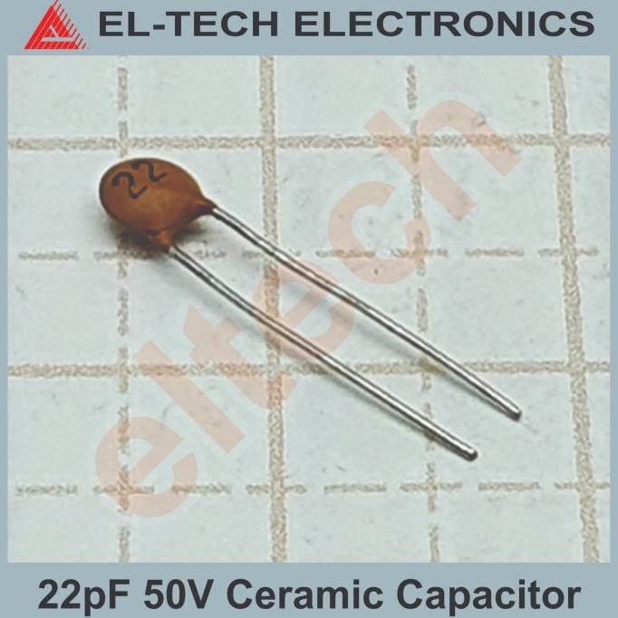 Jual 22pF 22 pF Pico Farad Ceramic Keramik Capacitor Kapasitor elt3ch ...