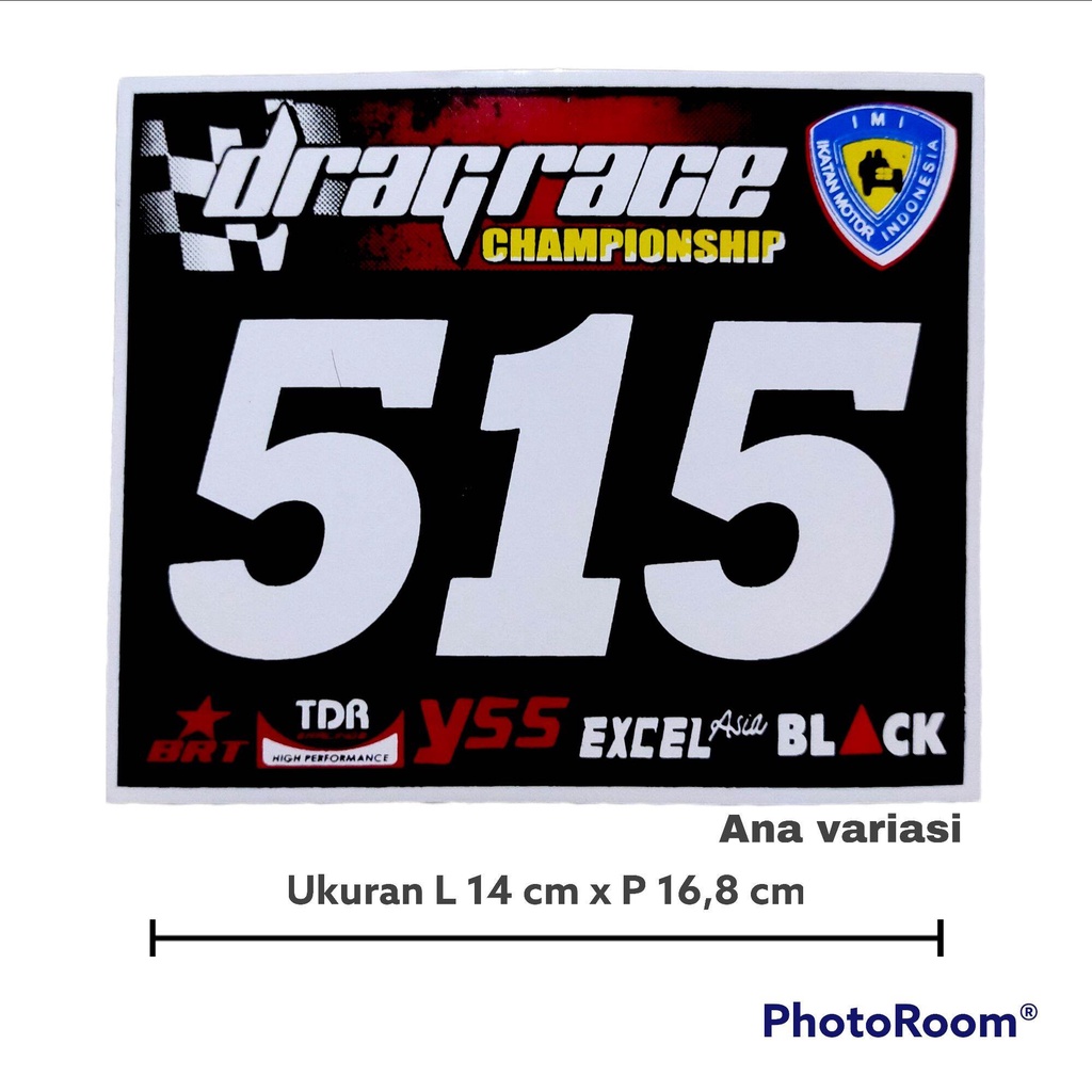 Jual NEW stiker roadrace besar stiker motor road race stiker angka ...