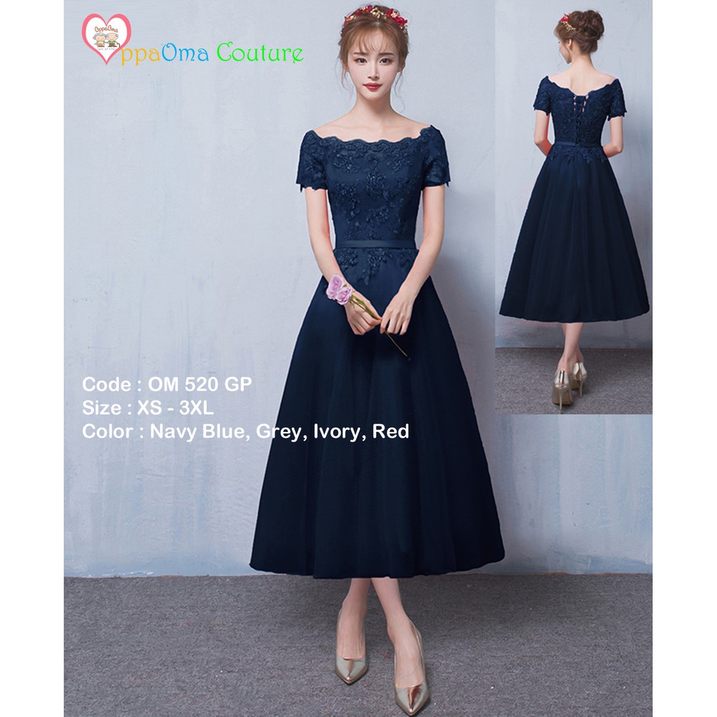 Jual Gaun pesta modern model eropa motif bunga anggun menawan OM 520 GP ...