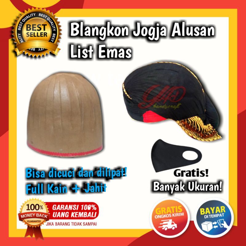 Jual (PLONCO+BLANGKON) BLANGKON ALUSAN BLANKON JOGJA SAMURAI JEBEH LIST ...