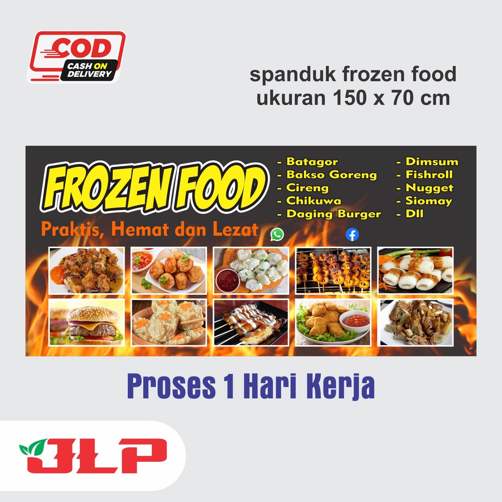 Jual SPANDUK FROZEN FOOD / PLANG FROZEN FOOD / BANNER FROZEN FOOD ...