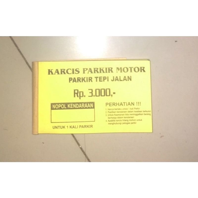 Jual Karcis parkir motor 3ribu | Shopee Indonesia