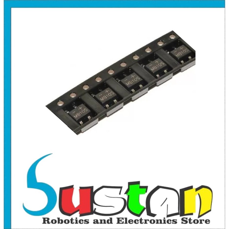 Jual MB10S 1A 1000V SILICON RECTIFIER DIODE SINGLE PHASE BRIDGE ...