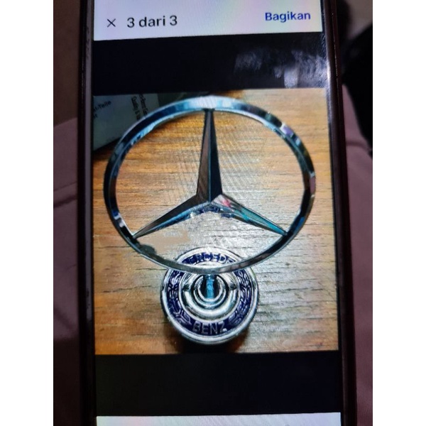 Jual logo bintang mercy kap mesin- emblem mercedes benz sparepart mercy ...