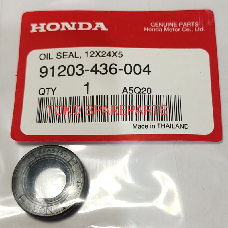 Jual 91203-436-004 Oil Seal 12x24x5 Seal water Pump Vario 110 125 150 PCX original | Shopee ...