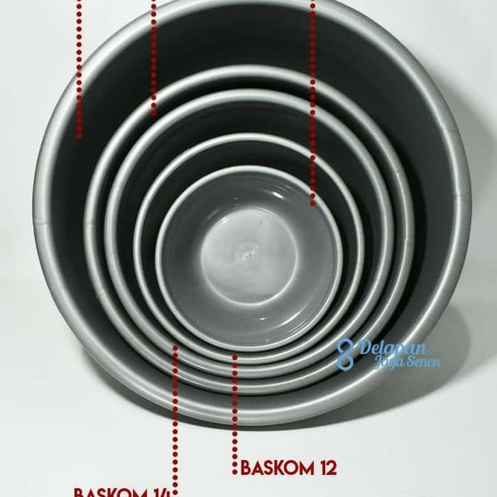 Jual Bak Baskom Air Mandi Kecil Abu Silver Platinum 25CM Basin Cuci ...