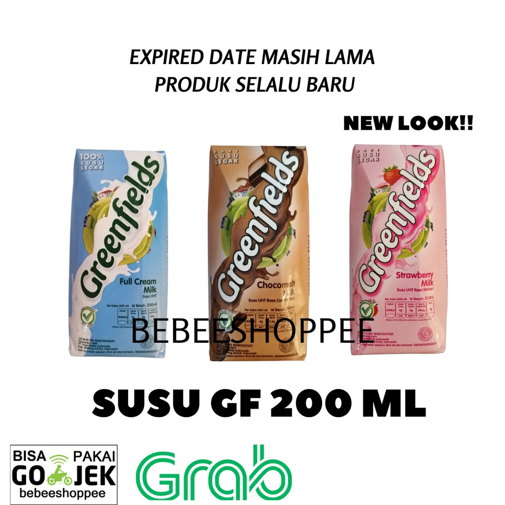 Jual TERMURAH SUSU GREENFIELDS UHT 200 ML SATUAN | COKLAT | STRAWBERRY | FULL CREAM EXP 2024 ...