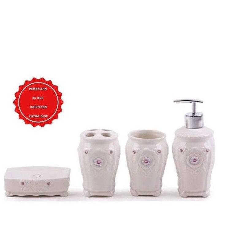 Jual Peralatan Kamar Mandi Set 4 Keramik Home Line | Shopee Indonesia