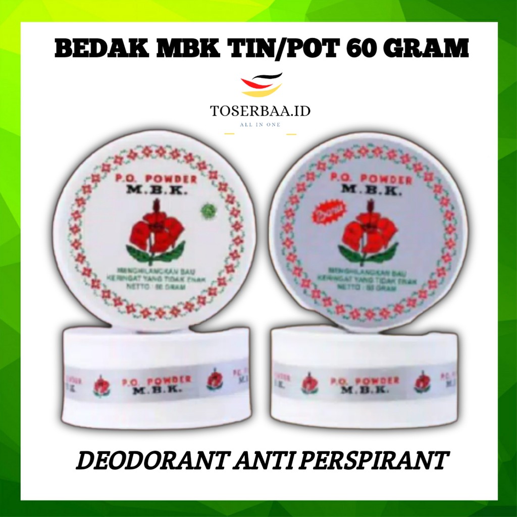 Jual BEDAK MBK POT POWDER DEODORANT | SILVER & PUTIH | TIN POT 60 GRAM ...