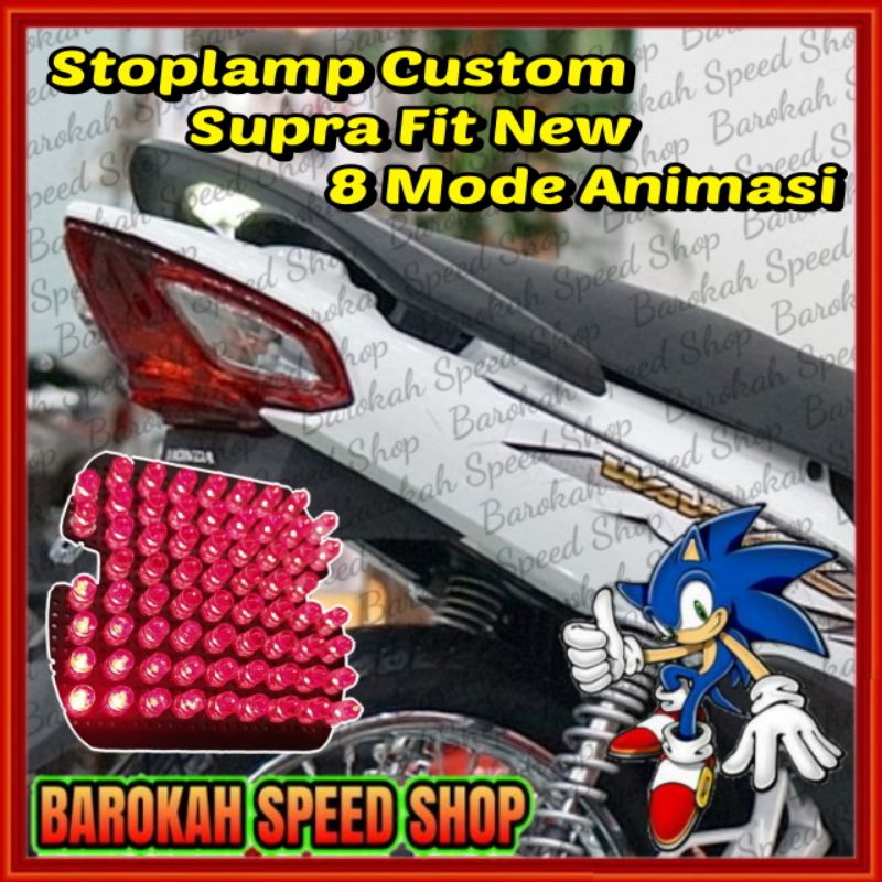 Jual Stoplamp Custom Supra Fit New Full LED 8 Mode Animasi - Lampu Rem ...