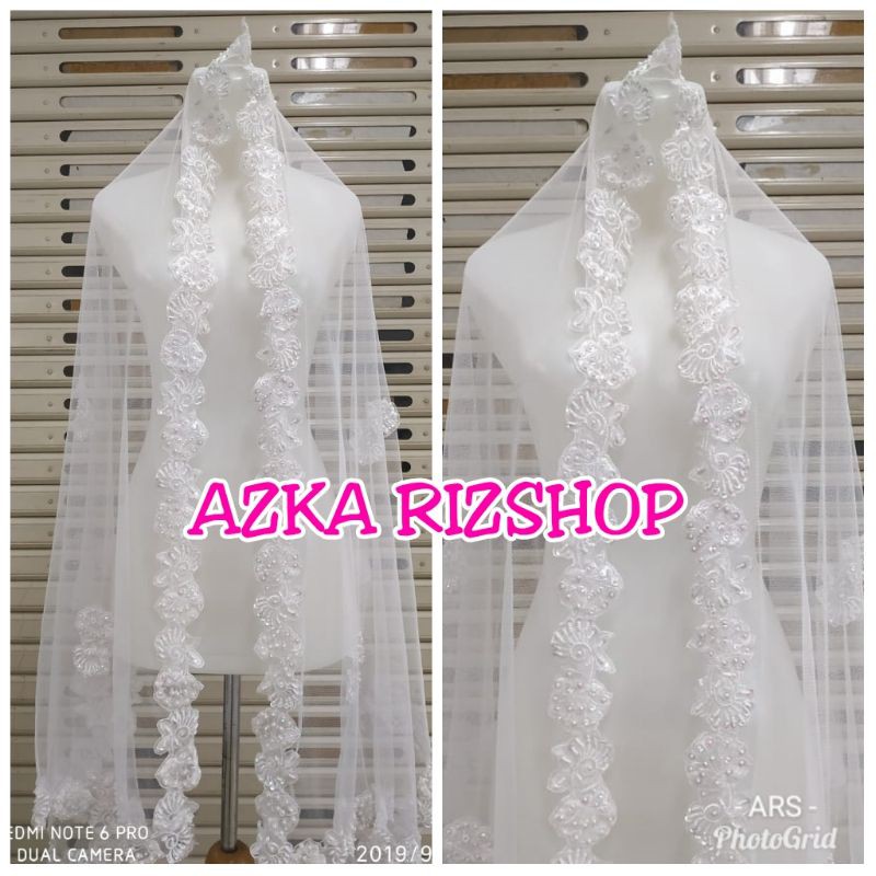 Jual selendang PUTIH AKAD NIKAH slendang pengantin | Shopee Indonesia