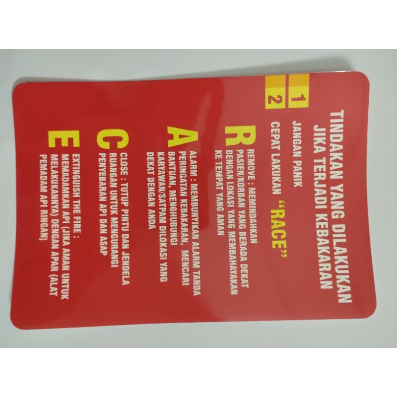 Jual Stiker Cara Penggunaan Apar Alat Pemadam Api Ringan | Shopee Indonesia