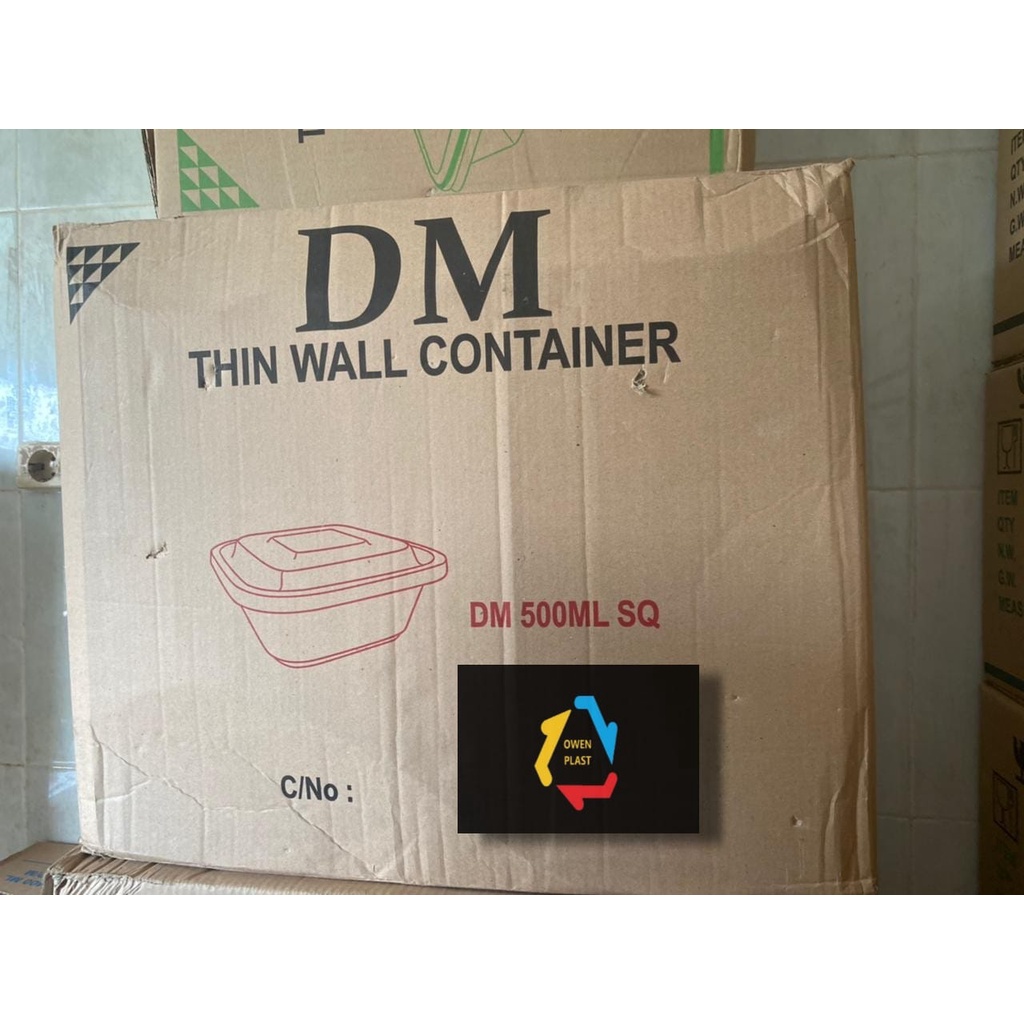 Jual THINWALL MEREK DM SQ KOTAK KECIL/KOTAK MAKAN PLASTIK 1 DUS ...