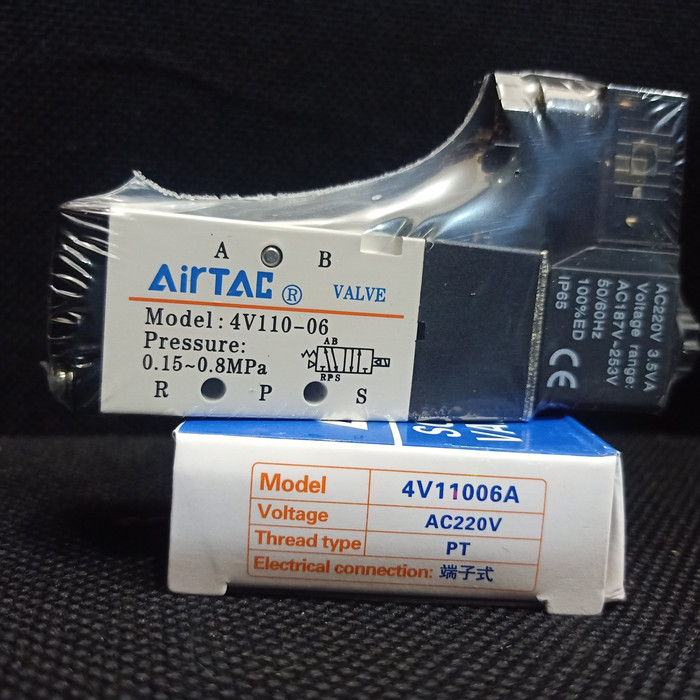 Jual Airtac selenoid valve 5/2 way type 4V110-06 (1/8"inch) | Shopee Indonesia