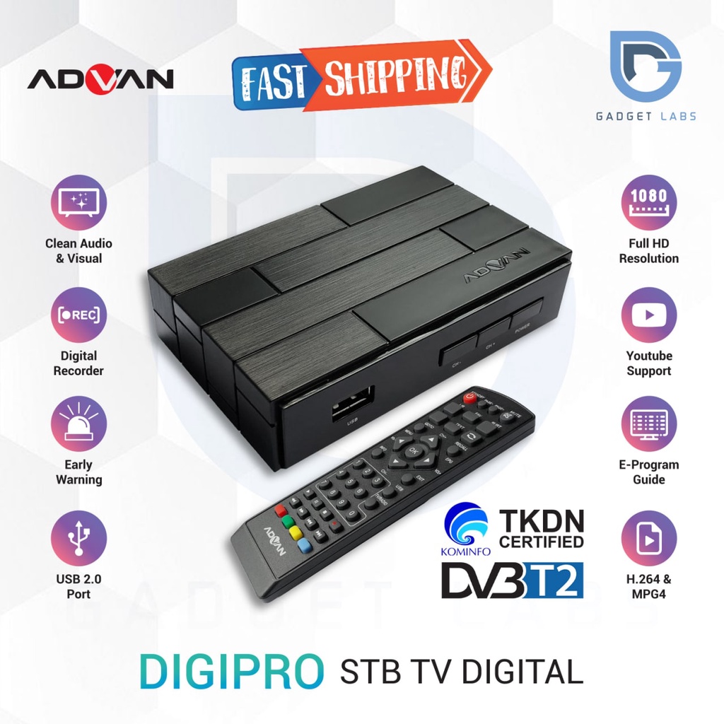 Jual Advan Digipro STB SET TOP BOX TV Digital DVB T2 | Shopee Indonesia