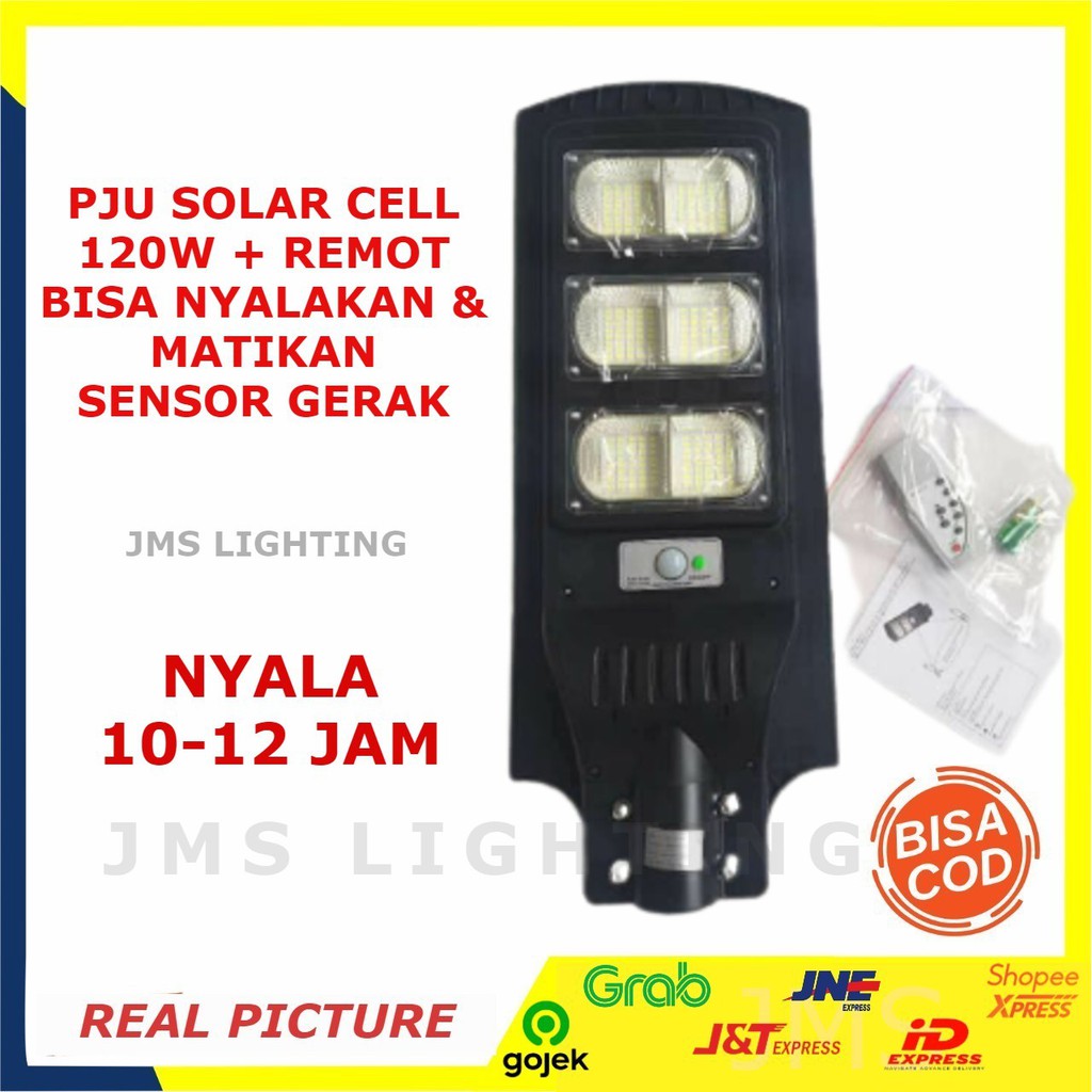Jual LAMPU JALAN TENAGA SURYA 120 WATT LED PJU SOLAR CELL OUTDOOR 120W ...