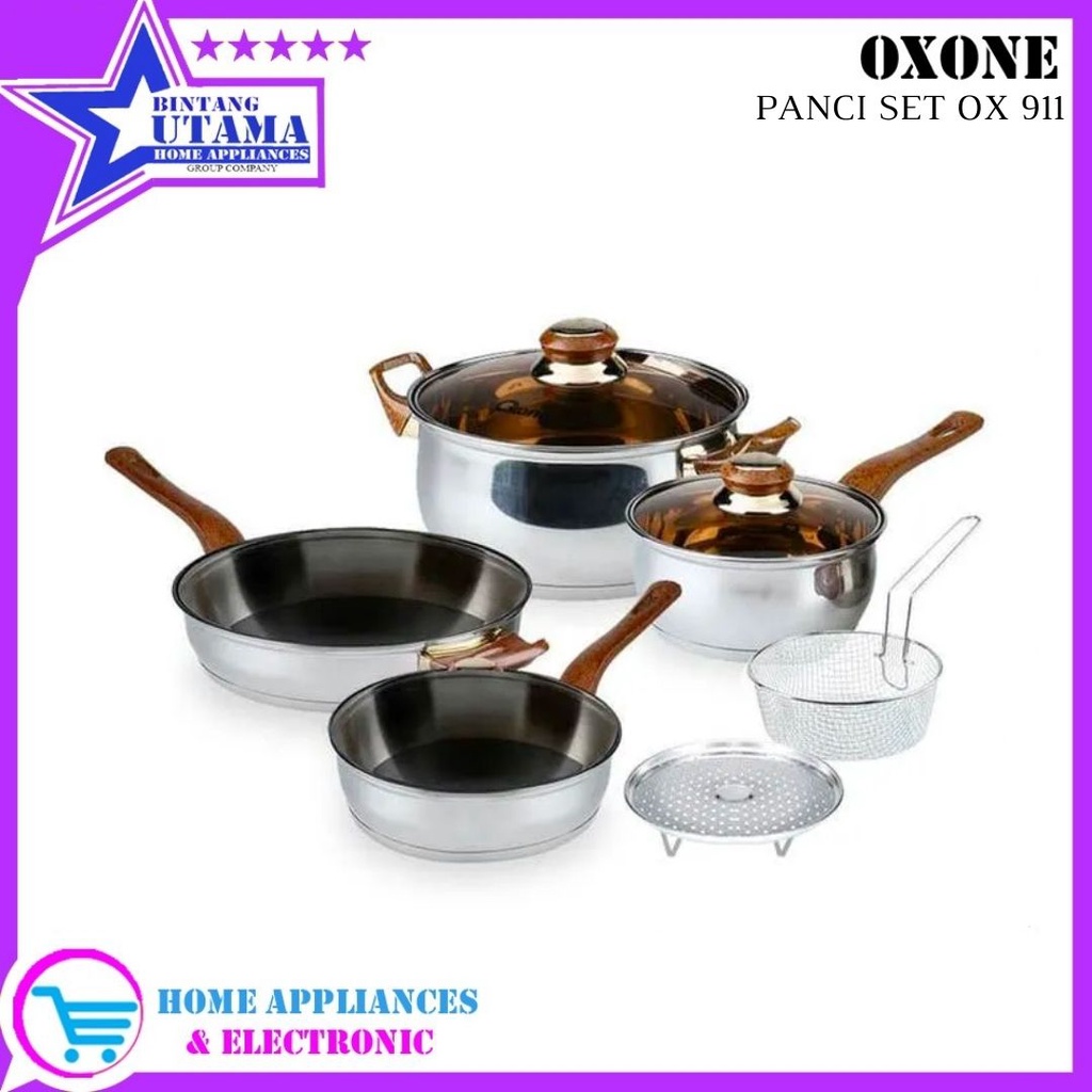 Jual (COD) Oxone OX911 / OX 911 / OX-911 Set Panci Dapur Peralatan Memasak Basic Cookware Set ...