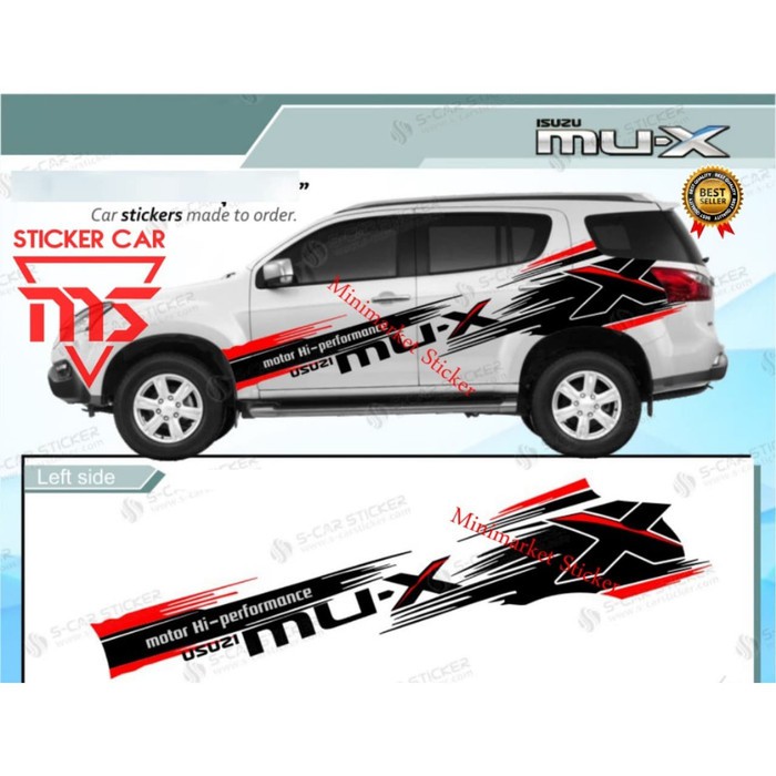 Jual STIKER ISUZU MUX SPORT OFF ROAD STICKER MOBIL ISUZU MU-X SIDE ...