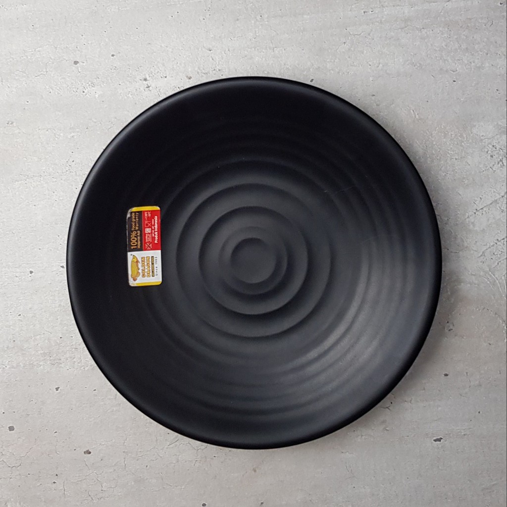 Jual GOLDEN DRAGON P2206A Piring Ceper Tembikar Bulat 6 Inci Hitam Doff ...