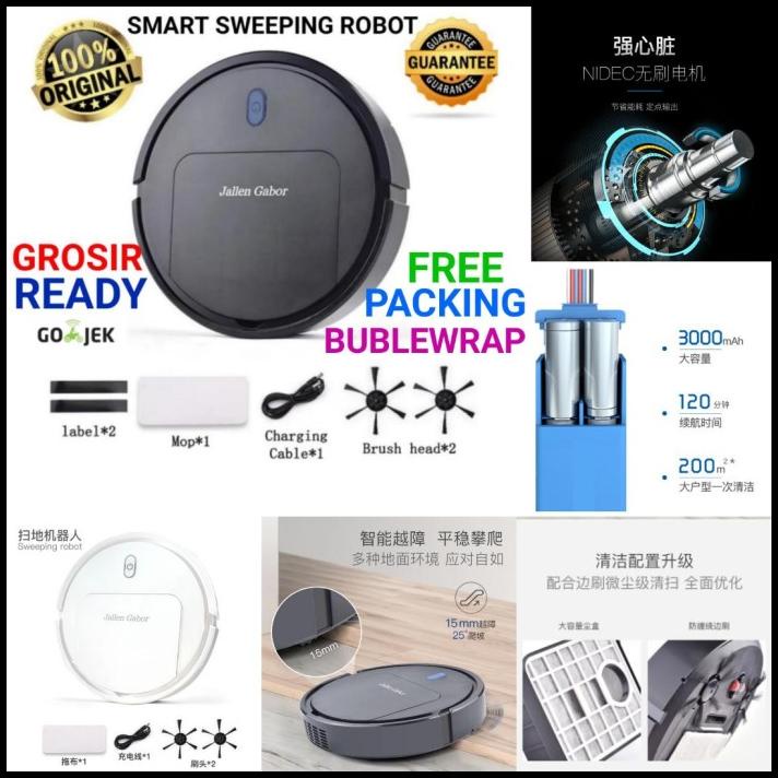 Jual Jallen Gabor Vacuum Robot Pembersih Debu Lantai Smart Sweeping Robot | Shopee Indonesia
