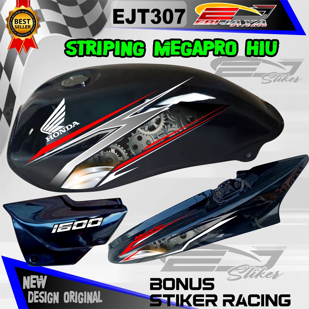 Jual STIKER STRIPING MEGA PRO HIU NEW MOTIF / VARIASI STIKER HOLOGRAM ...