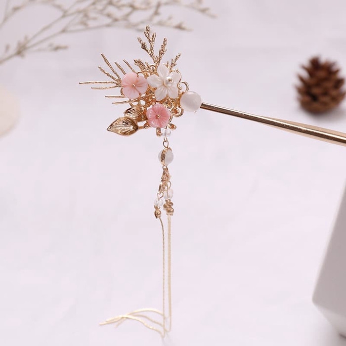 Jual Tusuk Konde Rambut Sangjit Sanggul Lamaran Pesta Hairpiece Tassel ...