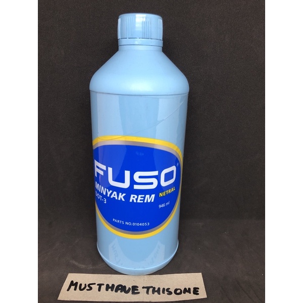 Jual oli rem minyak rem brake fluid fuso dot 3 1000ml 1000 ml 1 liter ...