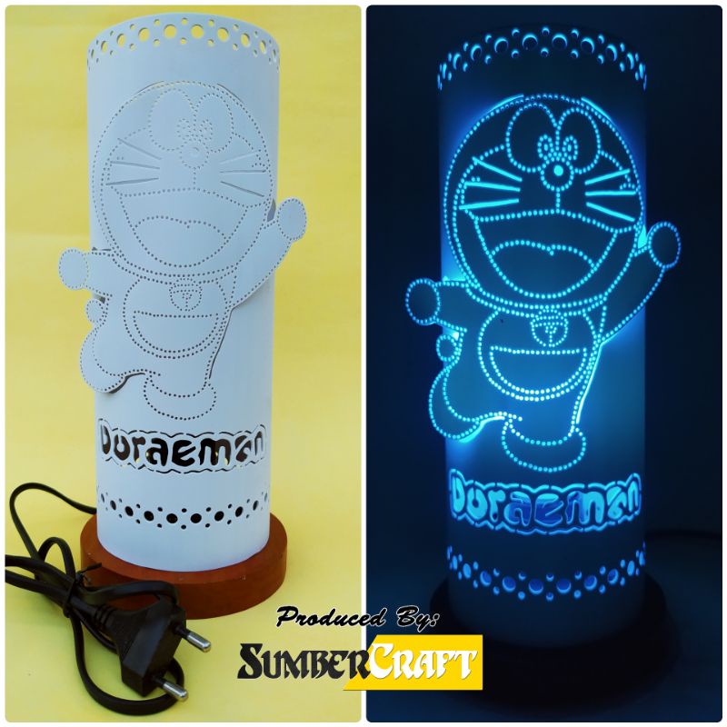 Jual Kerajinan tangan Lampu hias motif Doraemon Model Timbul Dari Pipa paralon | Shopee Indonesia