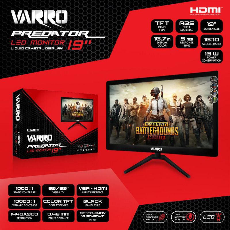 Jual LED MONITOR VARRO 19" INCH (HDMI, VGA) | Shopee Indonesia