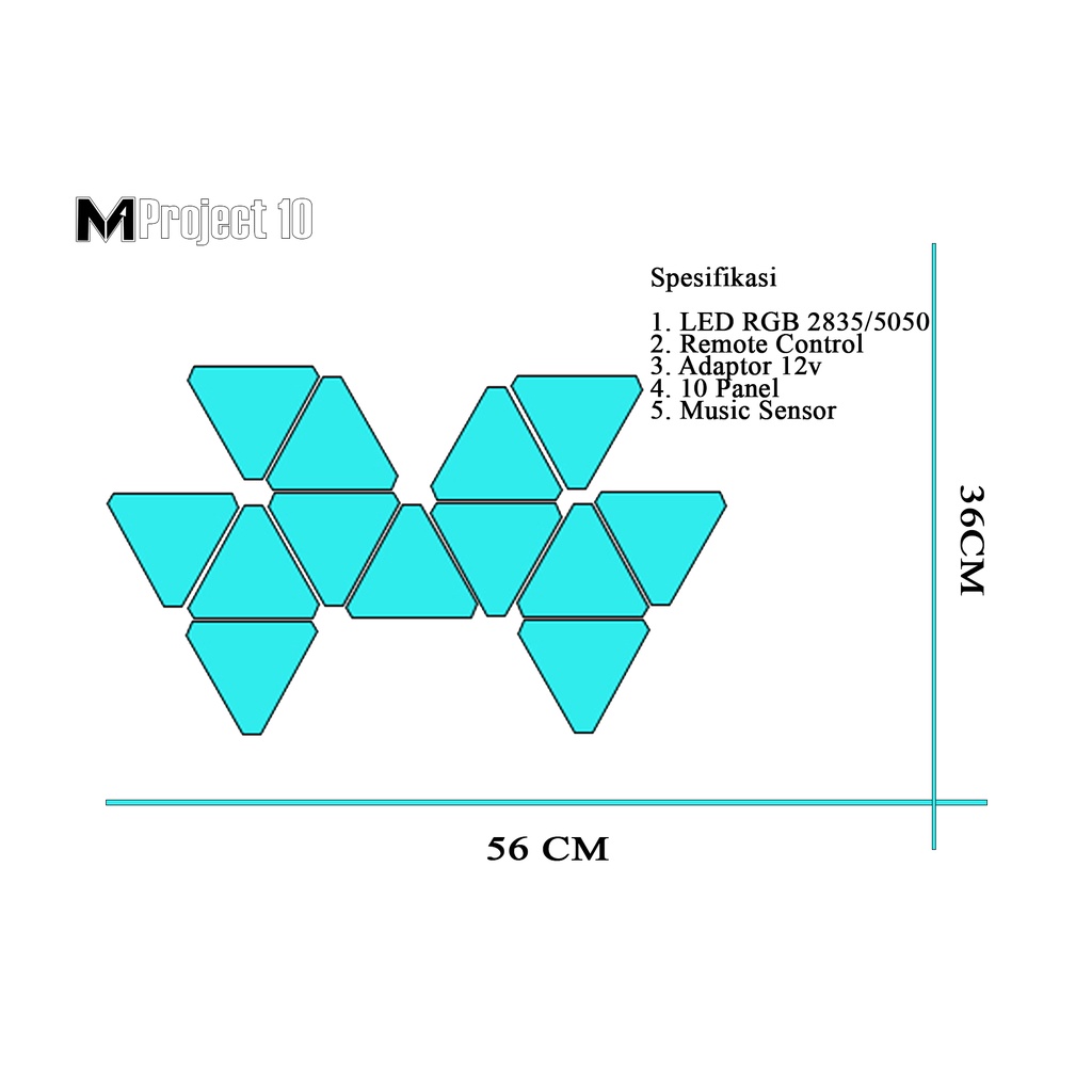Jual Lampu Gaming RGB/Lampu Led Light Panel Room/Lampu Hias/Lampu Kamar ...