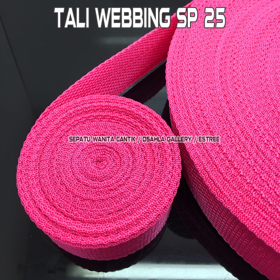 Jual Tali Webbing Warna Pink Fanta / Tali Webing 2.5 cm Tebal Kuat ...