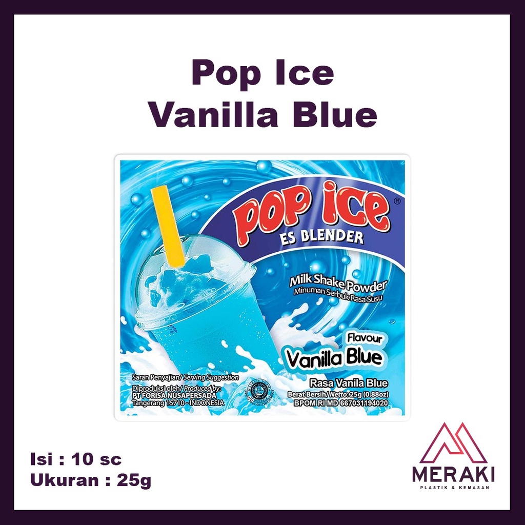 Jual Pop Ice Vanilla Blue Renceng isi 10 | Shopee Indonesia