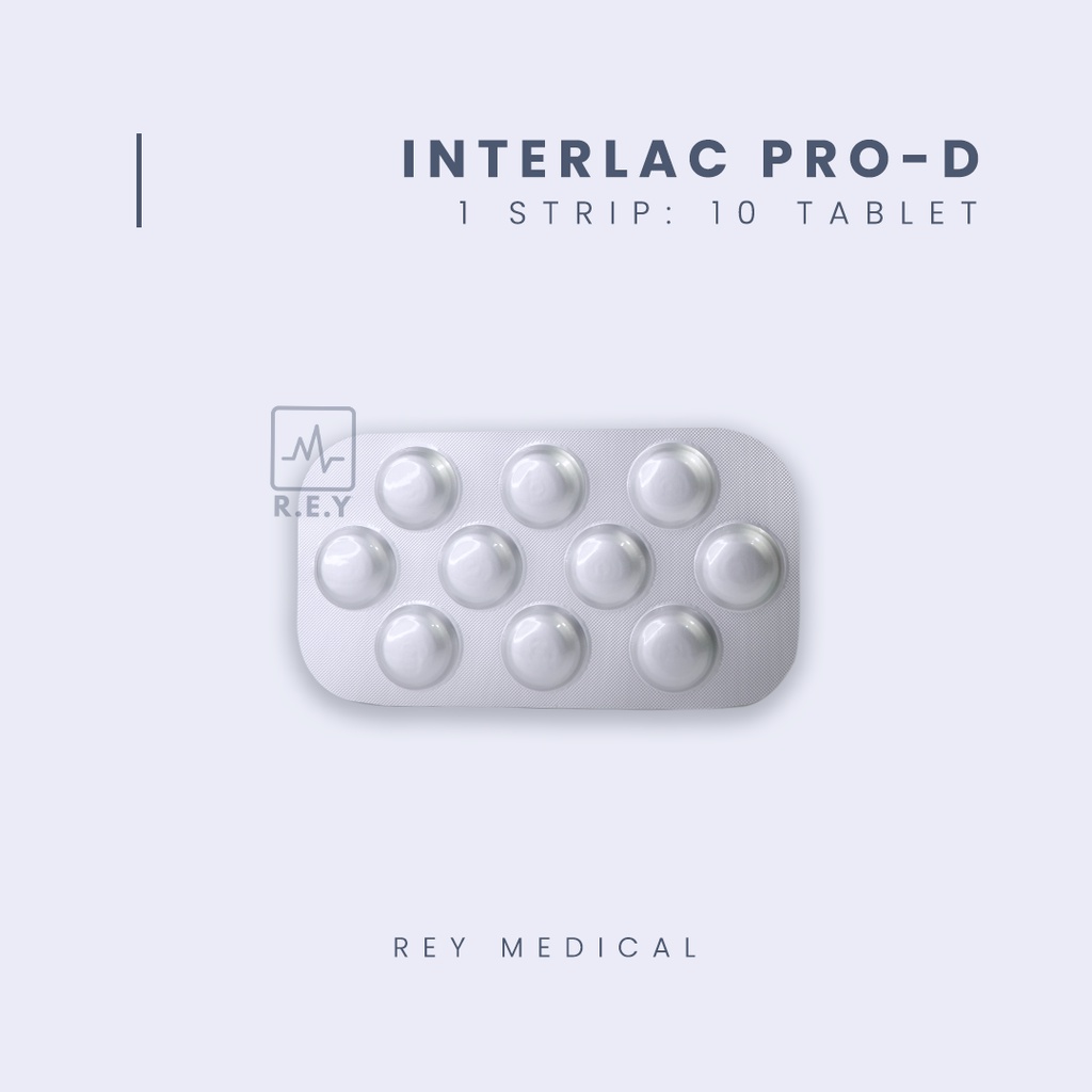 Jual Interlac Pro D Lozenges Tablet Hisap Mint 1 Strip isi 10 Tablet ...