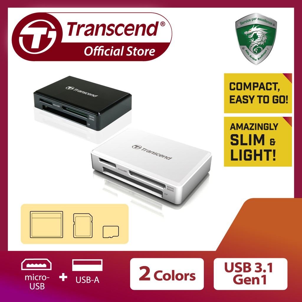 Jual Transcend Card Reader USB 3.0 RDF8 | Shopee Indonesia