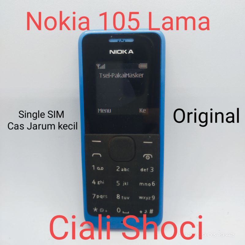 Jual NOKIA 105 LAMA SATU SIM CAS JARUM KECIL SCOND ORIGINAL | Shopee ...