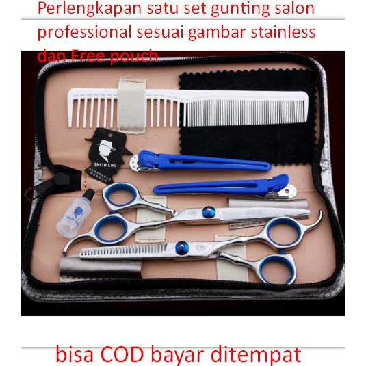 Jual Perlengkapan satu set gunting salon professional sesuai gambar ...